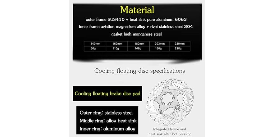 Floating Disc Brake Rotor 140mm