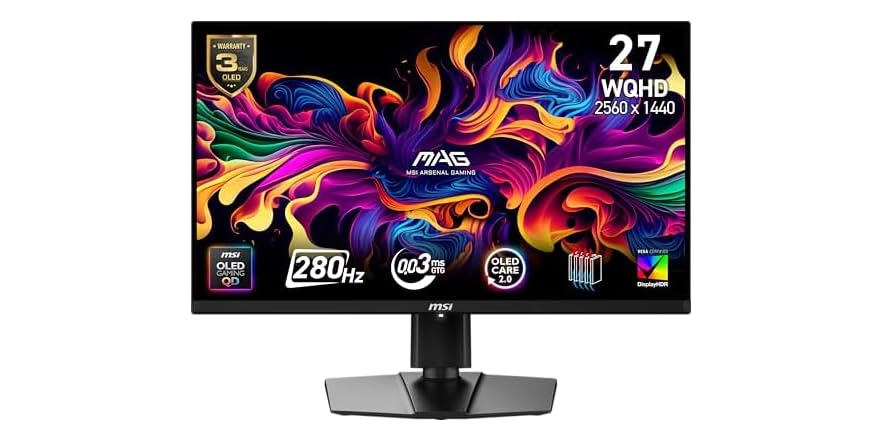 MSI 27" QHD Monitor | MAG 271QP QD-OLED X28