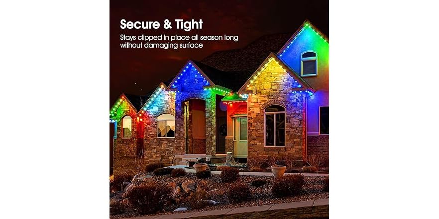 Multicolor Christmas Lights 66Ft, 100 Bulbs