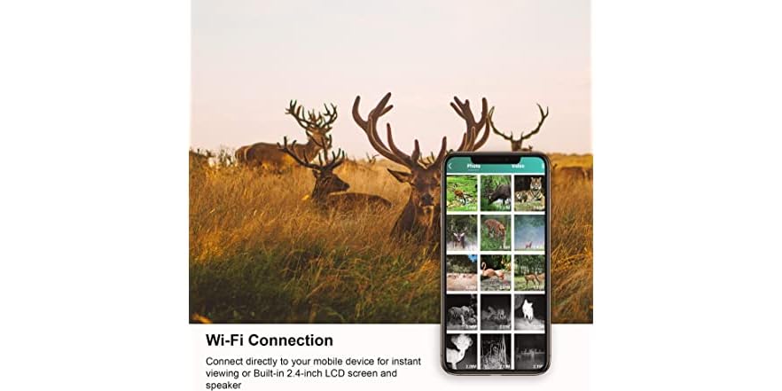REXING Woodlens H2 - 4K Wi-Fi Trail Camera, 20MP CMOS Motion Sens (Open ...