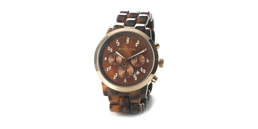Women's Oversized Chrono Tortoise Watch