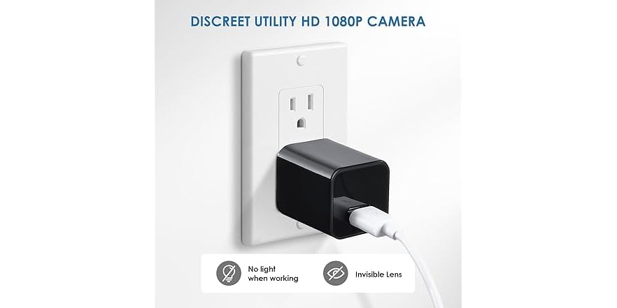 HD 1080P Nanny Cam Wall Outlet Charger