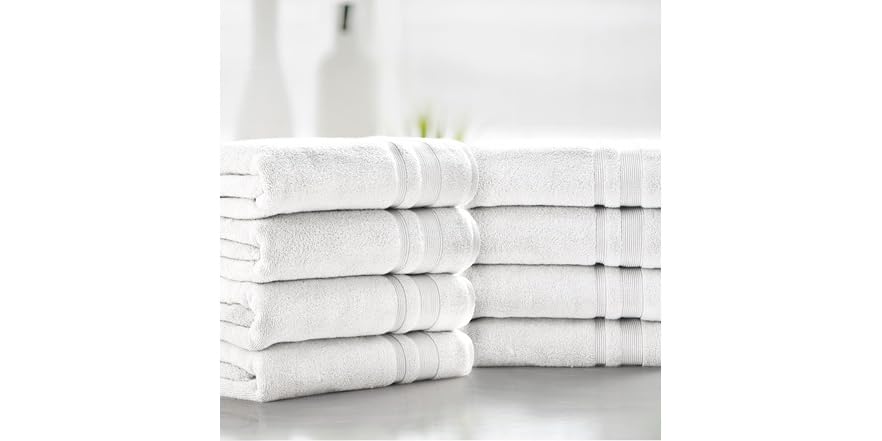 Kathy Ireland 8 Pc Plush Bath Towels