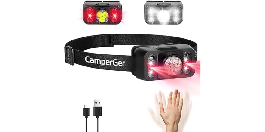 Headlamp Rechargeable with Red Light