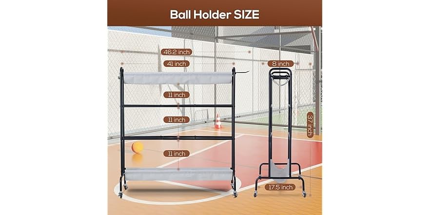 Basketball Rack, Rolling Ball Storage Stand