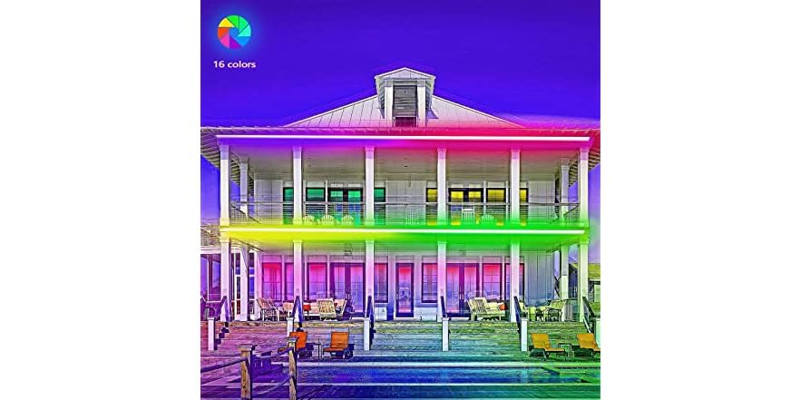 Inscrok 16.4ft RGB Waterproof LED Strip Lights