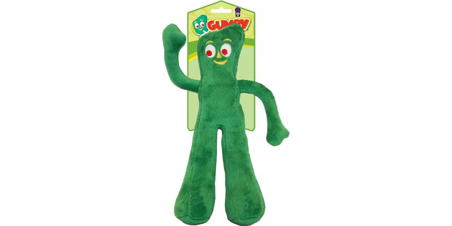 Multipet Gumby Plush Filled Dog Toy, 9"
