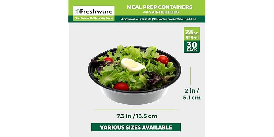 Freshware Meal Prep Containers with Lids