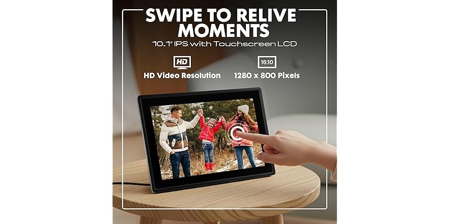 Minolta Smart Photo Frame 10.1 inch, Black (Open Box)