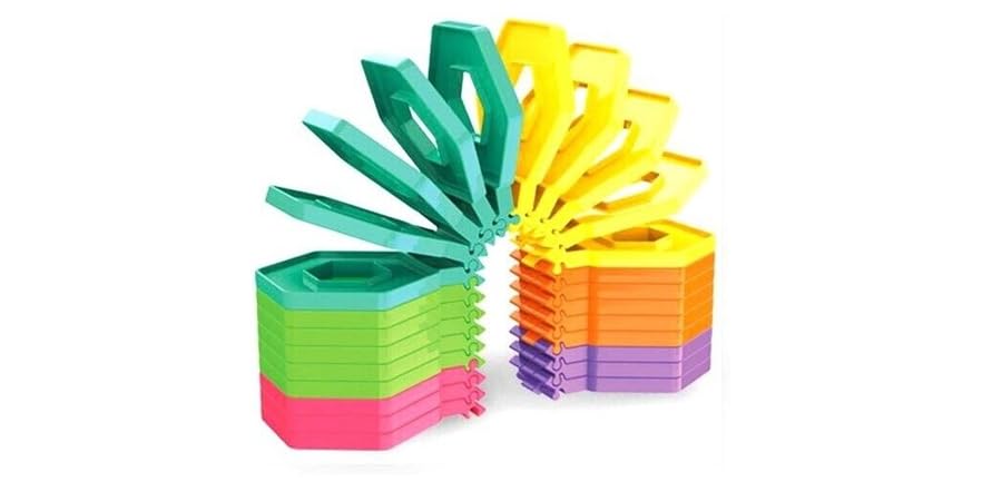 Rainbow Spring Slinky Fidget Loop Link