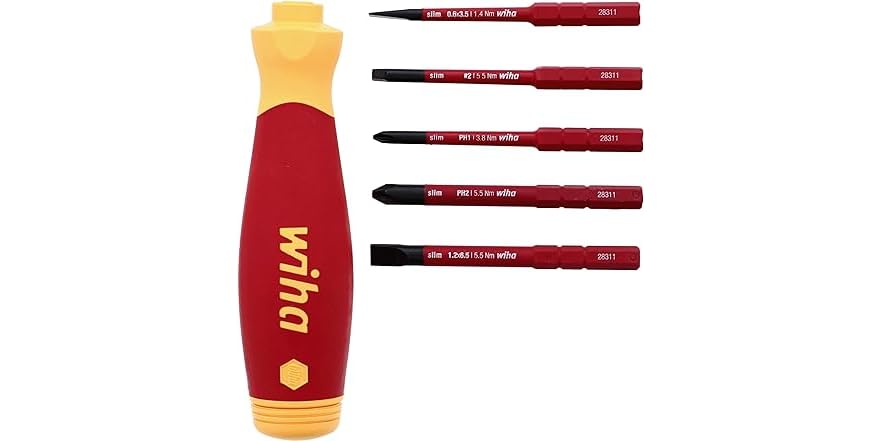 Wiha 28345 6pc Insulated SlimLine Multi-Driver