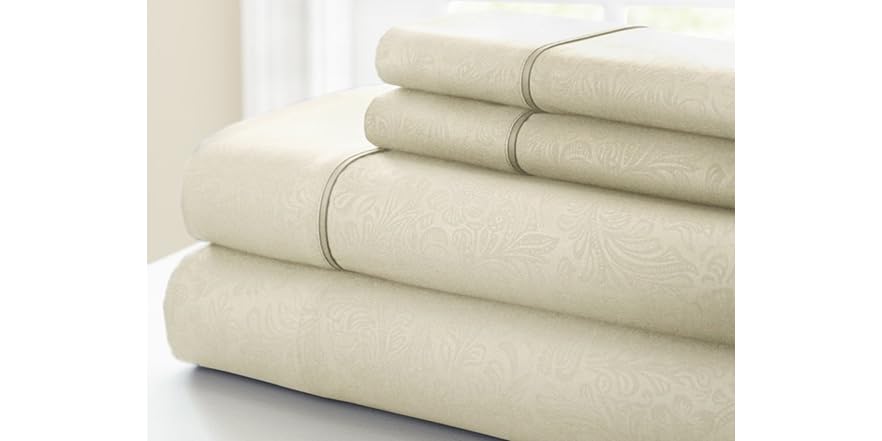 Microfiber Floral Embossed Sheet Set