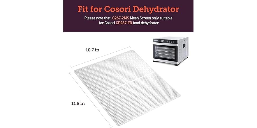 Dehydrator Mesh Screens 2 Pack