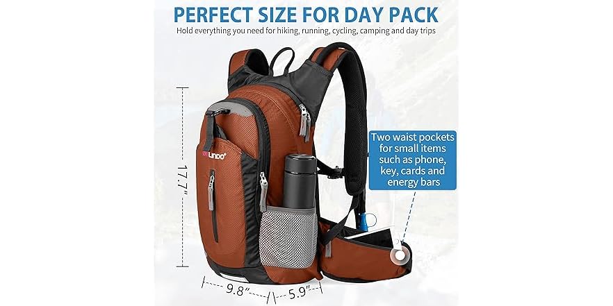 GELINDO Insulated Hiking Hydration Backpack