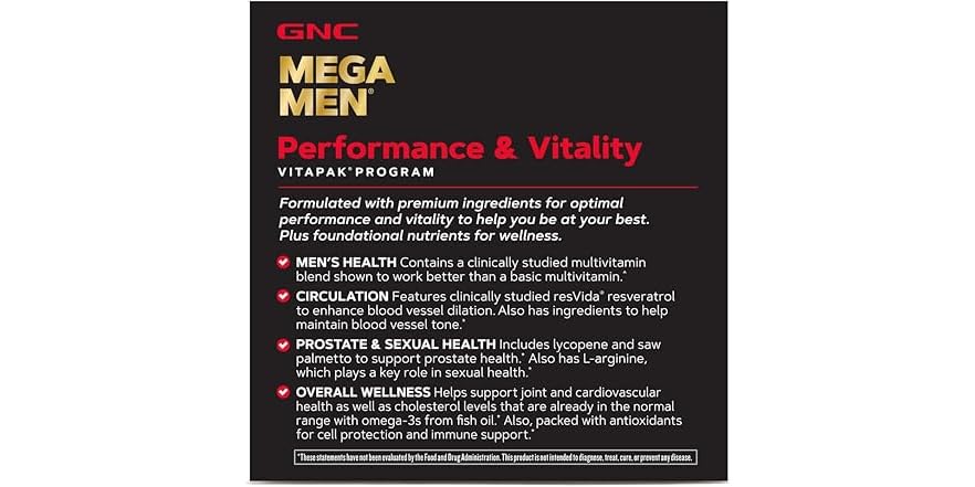 Men Performance Capsule - 30 Vitapaks