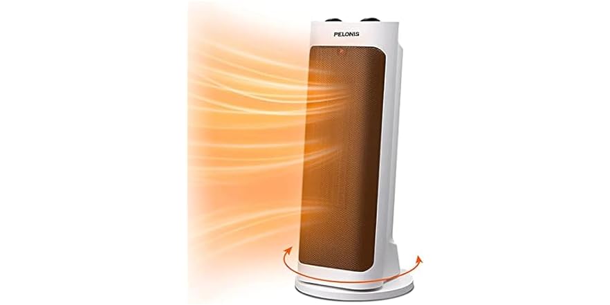 PELONIS 1500W Fast Heating Oscillating Fan