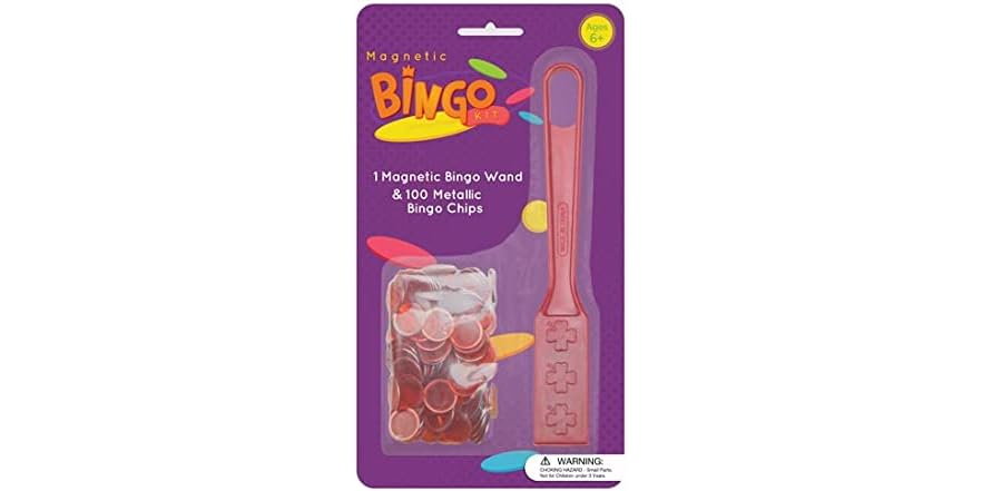 Magnetic Bingo Wands and Translucent Chips, Red 100 Chips