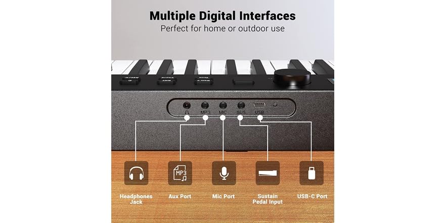 Ingbelle Foldable 88-Key Digital Piano Keyboard (Open Box)