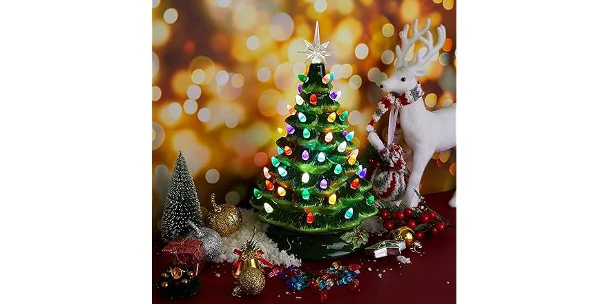 270 Pcs Ceramic Christmas Tree Bulbs