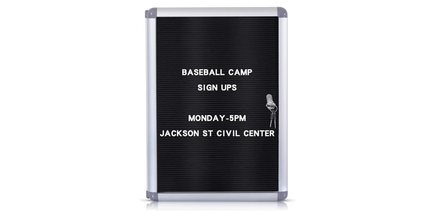 Enclosed Changeable Letter Board Sign (Open Box)