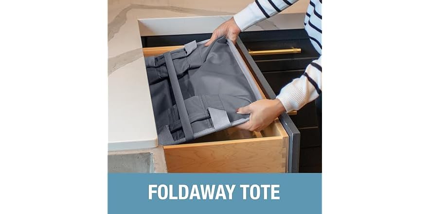 CleverMade Collapsible Basket LUX Navy/Cream - 2PK