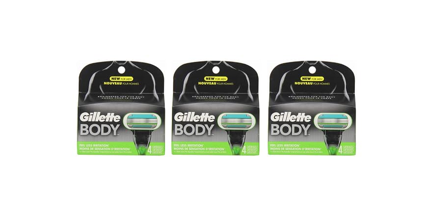 Gillette 12ct Body Refill Blade Cartridges