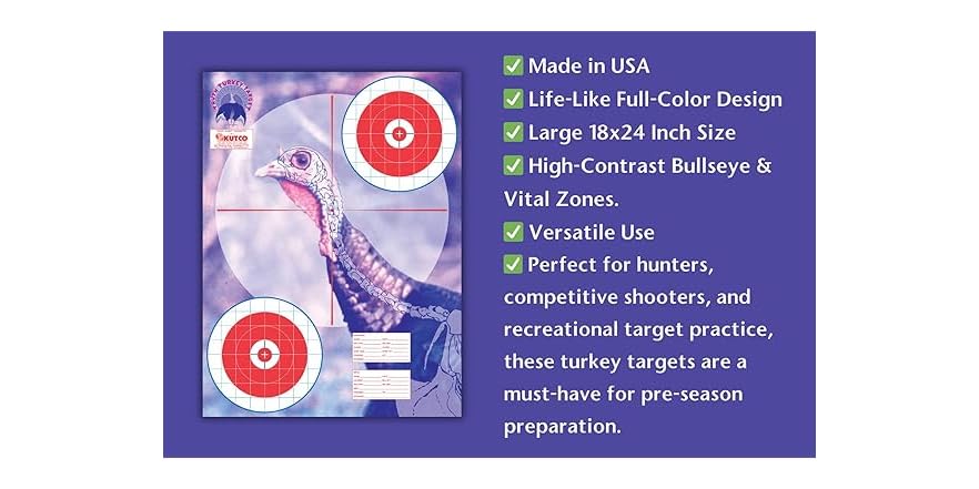 Kutco Turkey Shooting Target Full-Color