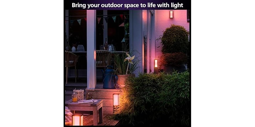 Philips Hue 589291 Impress Pedestal Outdoor Light