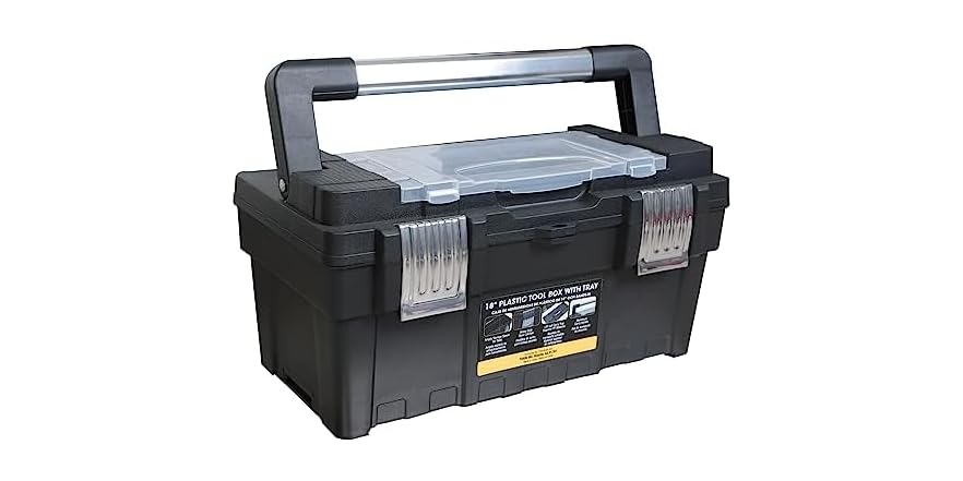 TCE Torin Plastic Tool Box Organizer Tool Box