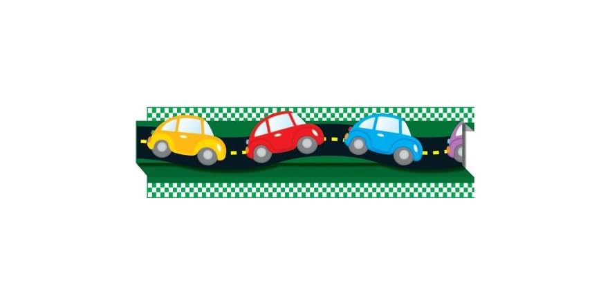 Cars & Road Straight Borders 8-pack