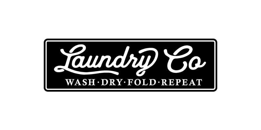Laundry Co Wall Sign : Black 24" x 7"