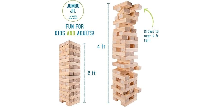 GIANTVILLE B07Y29PQ45 Giant Tumbling Timber Toy - Ju (Open Box)