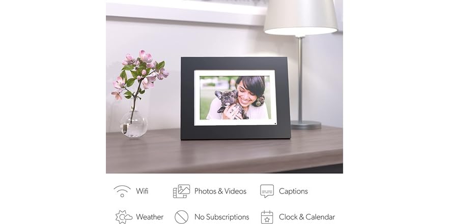 (NEW) Brookstone PhotoShare Smart Digital Picture Frame