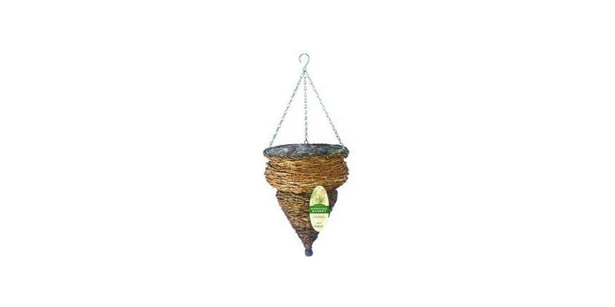 Gardman Rustic Rattan Hanging Urn Basket