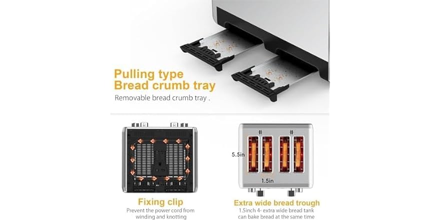 whall 4 Slice Toaster Stainless Steel (Open Box)