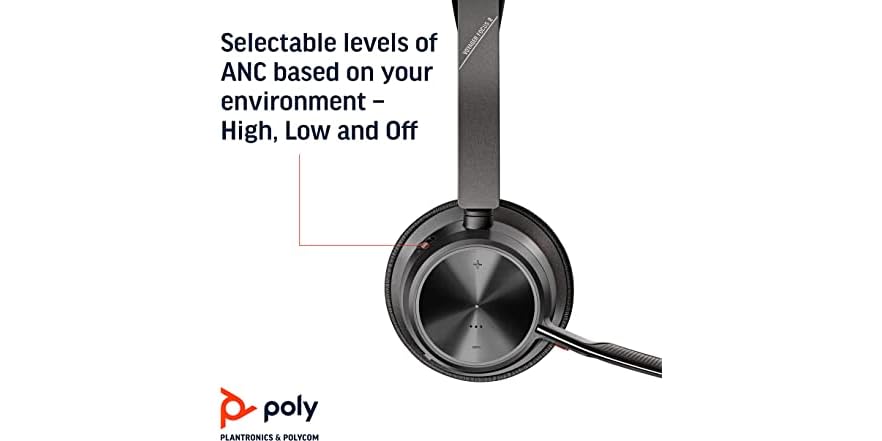 (NEW) Poly Voyager Focus 2 UC Headset with Stand