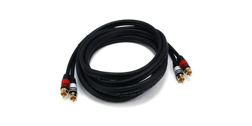 Monoprice 1.5ft Premium 2 RCA Plug/2 RCA Plug M/M 22AWG Cable