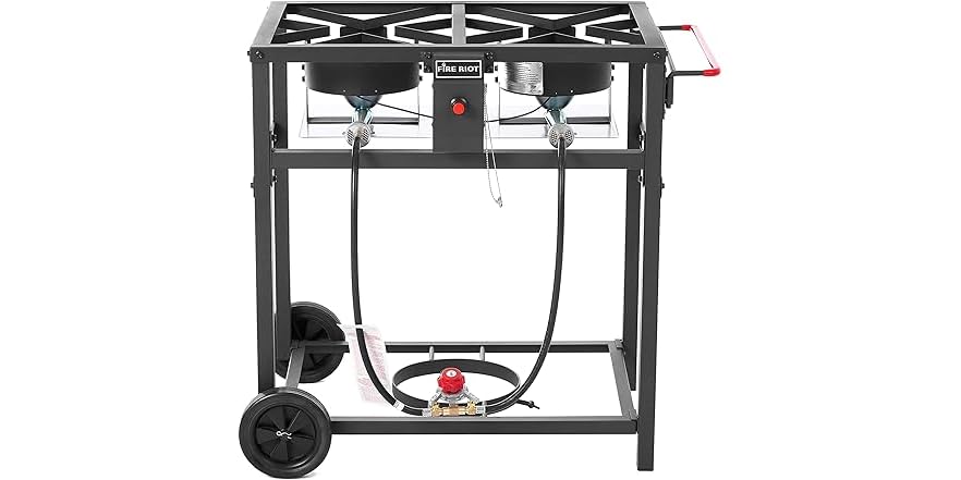 Fire Riot Outdoor Dual Burner Fryer Cart