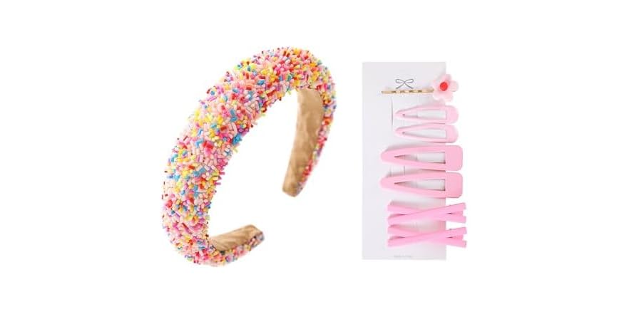Women's Sprinkle Headband & Hair Clips