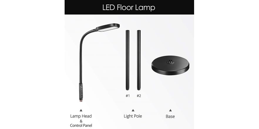 Miroco LED Adjustable Floor/Desk Lamp