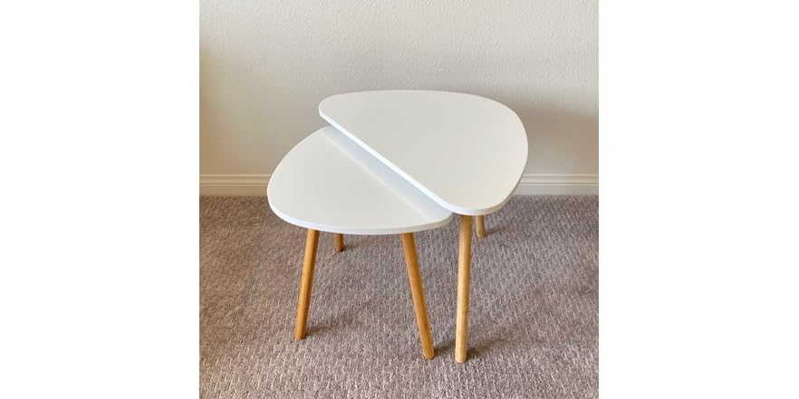 Set of 2 Modern Triangle Nesting Tables