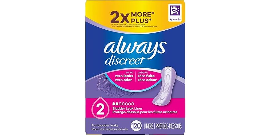 Always Discreet Liners 120ct