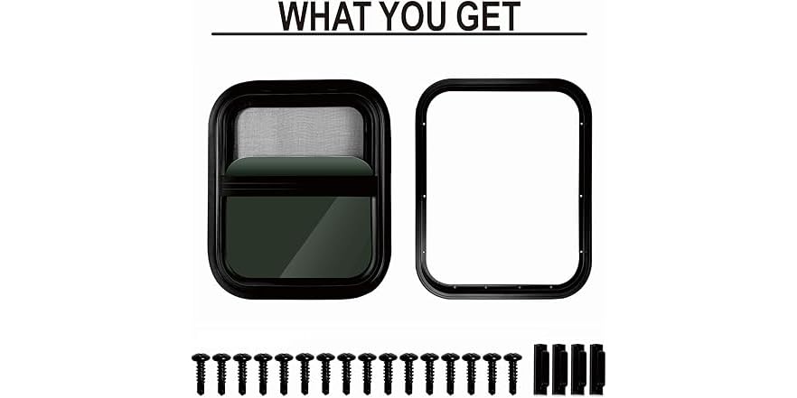 RV Window, Camper Trailer Windows, 14" W x 16" H