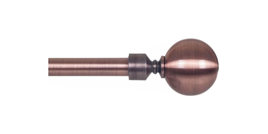 3/4" Sphere Curtain Rod 48"-86"-4 Colors
