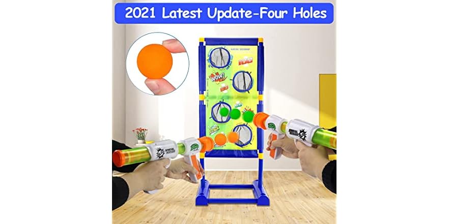 Annkie Foam Ball Popper Air Guns with Targets