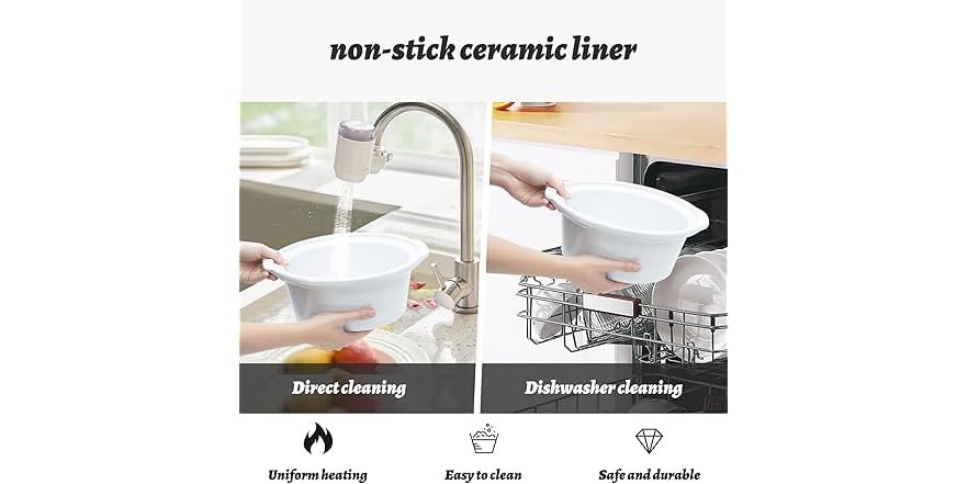 Eamoment 3.5 Quart Slow Cooker