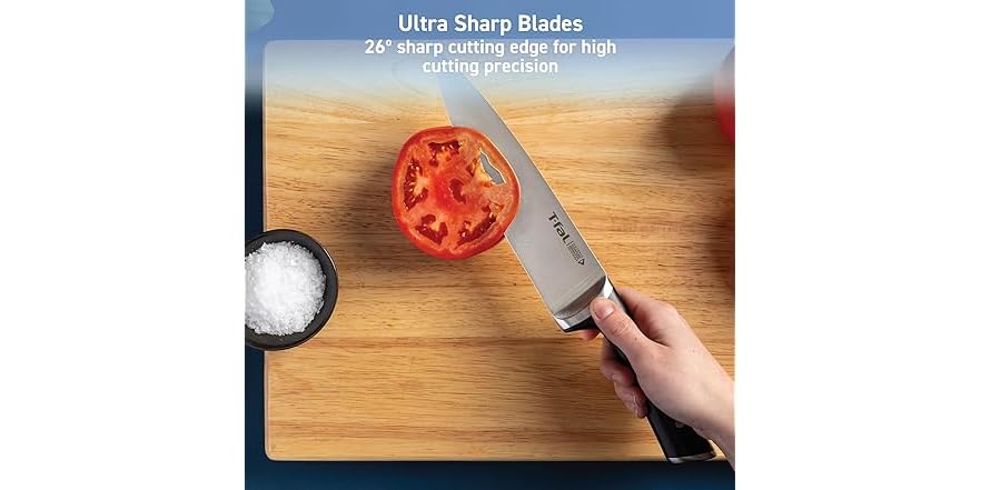 T-fal Ice Force Steel Steak Knife Set 4 Pc