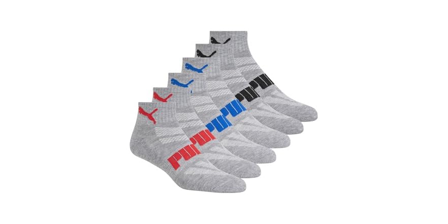 PUMA Men's 12-Pairs Quarter Crew Socks