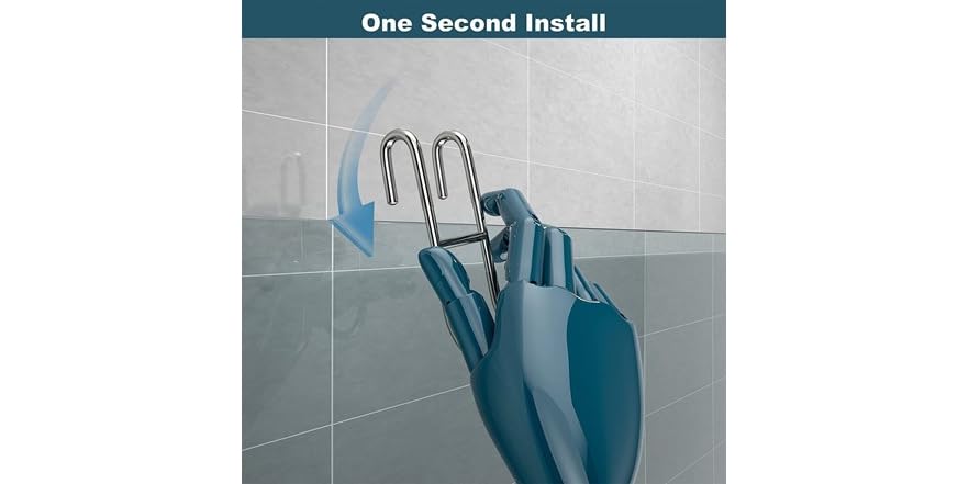 4 Pack Over Shower Glass Door Hooks