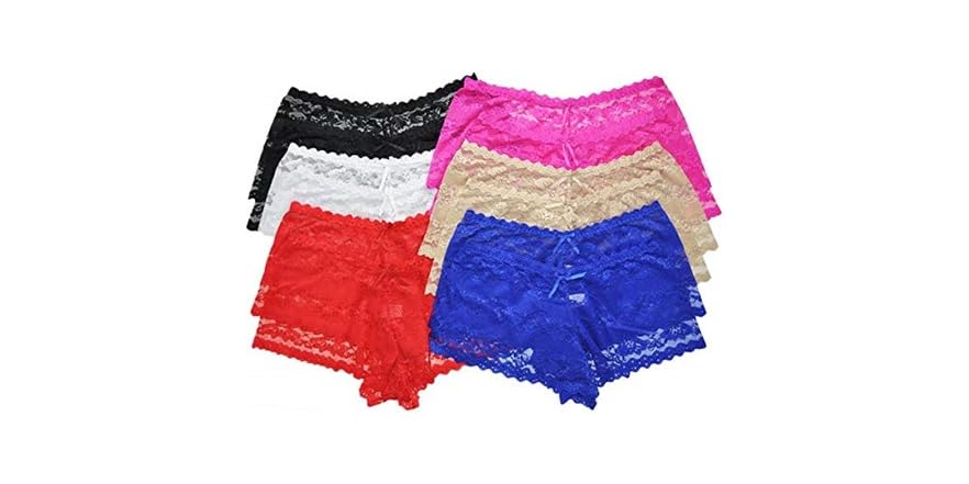 Plus Size Sexy Lace Boxer Briefs